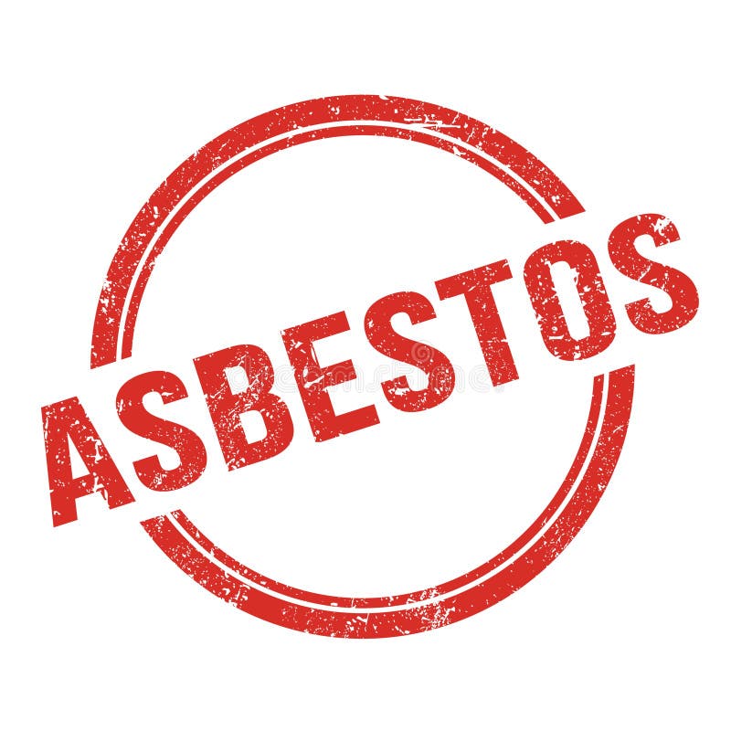 ASBESTOS Text Written on Red Grungy Round Stamp Stock Illustration ...
