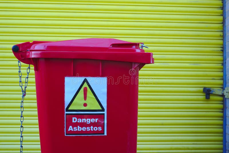 Asbestos Waste Disposal Bin Stock Photo - Image of demolition, safely: 243482258