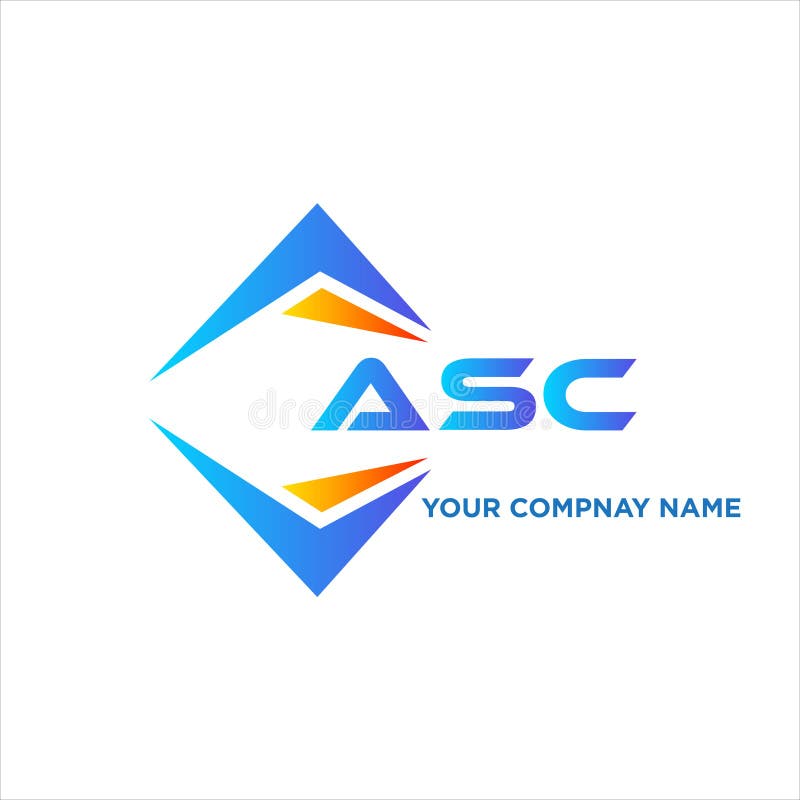 ASC Abstract Technology Logo Design on White Background. ASC Creative ...