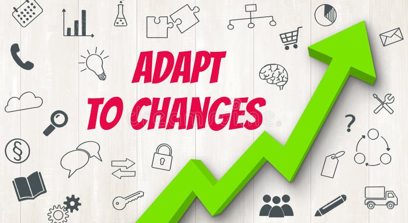 Adapt to changes stock illustration. Illustration of written - 312065615