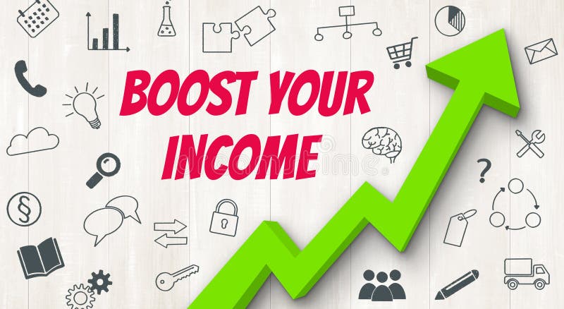 Boost your income stock illustration. Illustration of business - 296917297