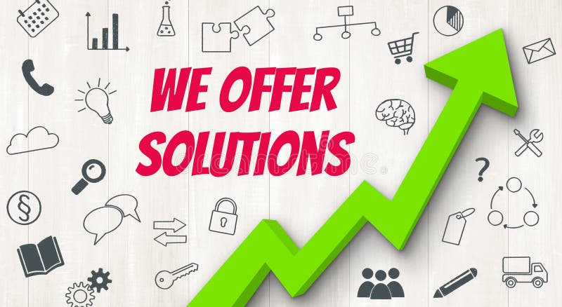 We offer solutions stock photo. Image of ascending, insurance - 300645196