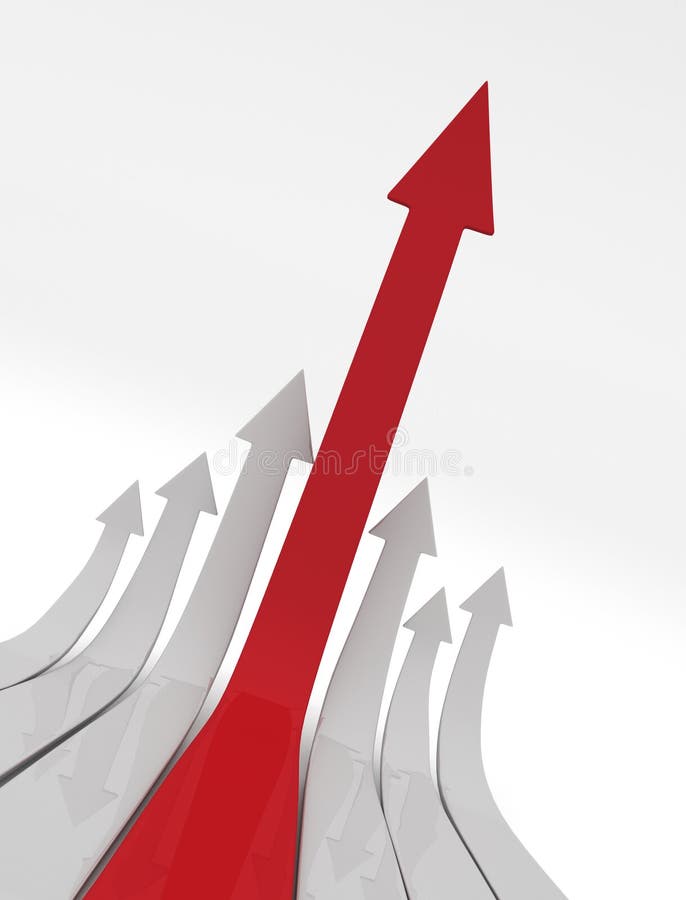 Ascending Arrows stock illustration. Illustration of ascend - 12596524