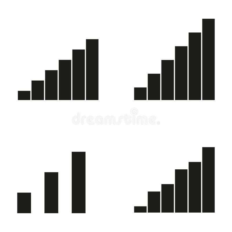 Ascending Bars Chart. Business Growth Symbol. Financial Progress Vector ...