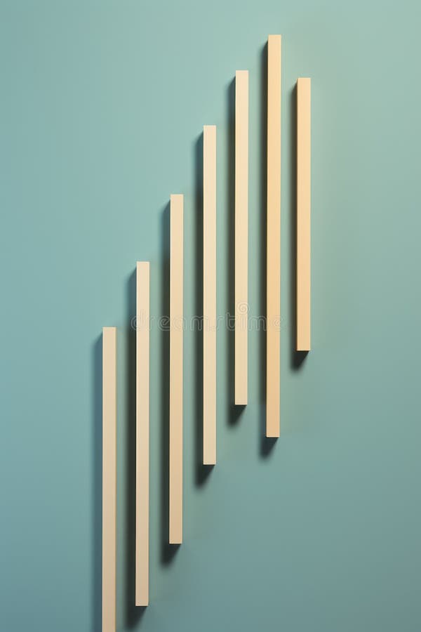 Ascending Bars on Light Solid Colour Background AI Generated Stock ...