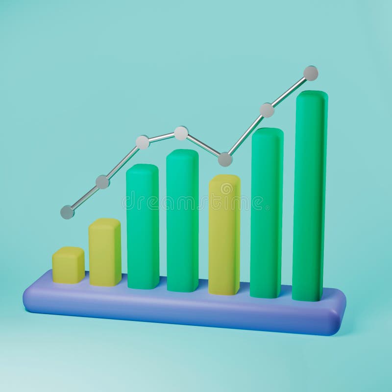 Column Up Arrow. Growth Stock Diagram Financial Graph. Vector ...