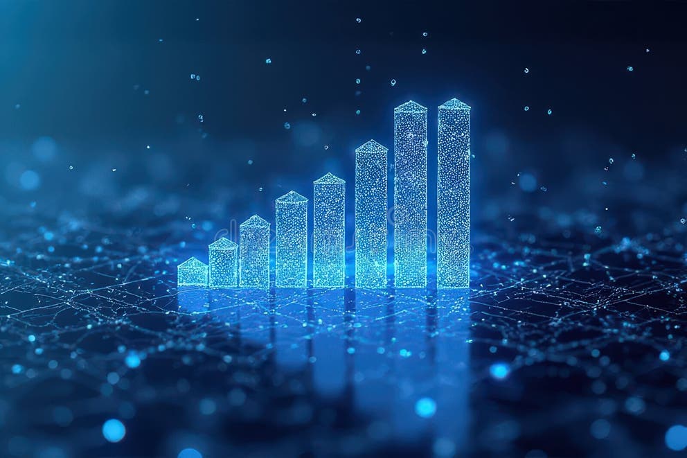 Ascending Data Trend stock illustration. Illustration of innovation ...