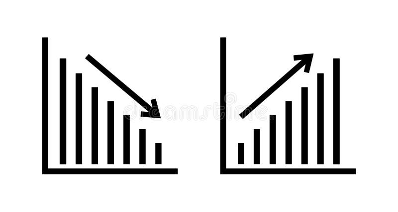 Ascending and Descending Chart Stock Vector - Illustration of invest ...