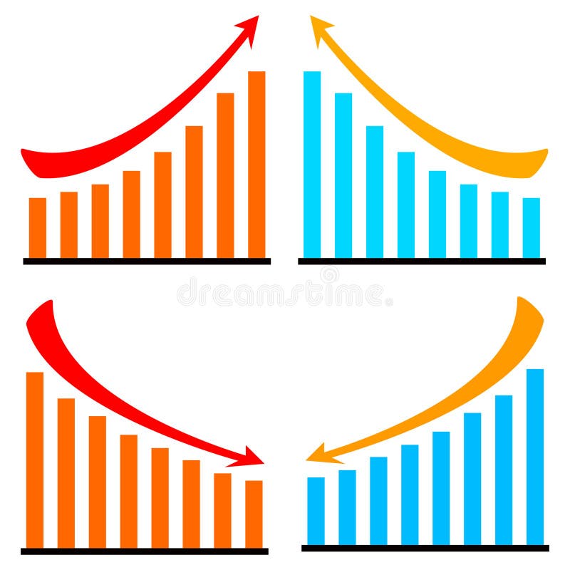 Ascending and Descending Graph Set. Stock Illustration - Illustration ...