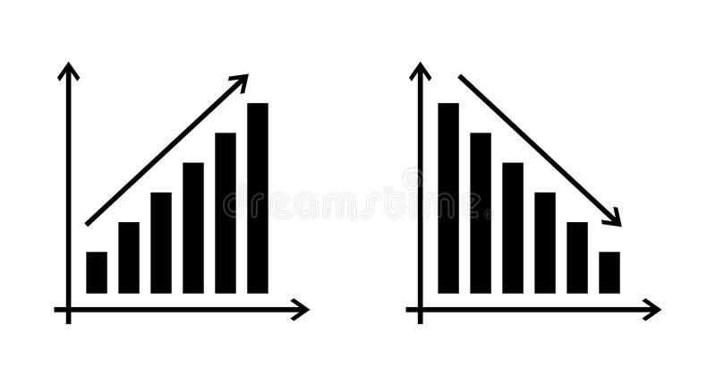 Ascending and Descending Chart Stock Vector - Illustration of growth ...