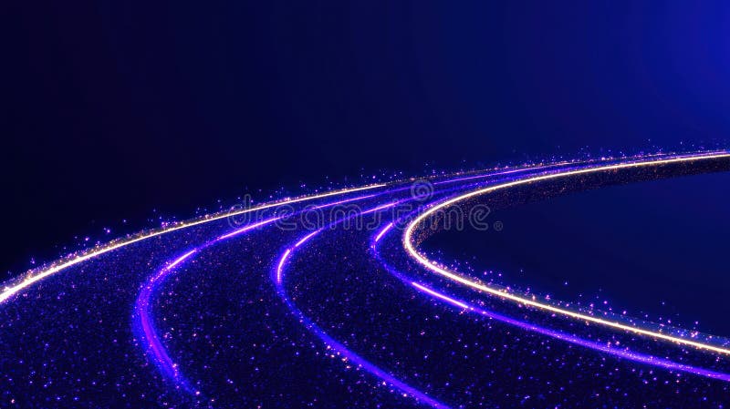 Ascending Fiber Optic Glow: Dynamic Line Rays Stock Illustration ...