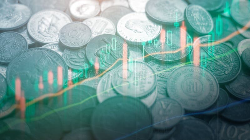 Stacks of Ascending Coins on Solid Light Background AI Generated Stock ...