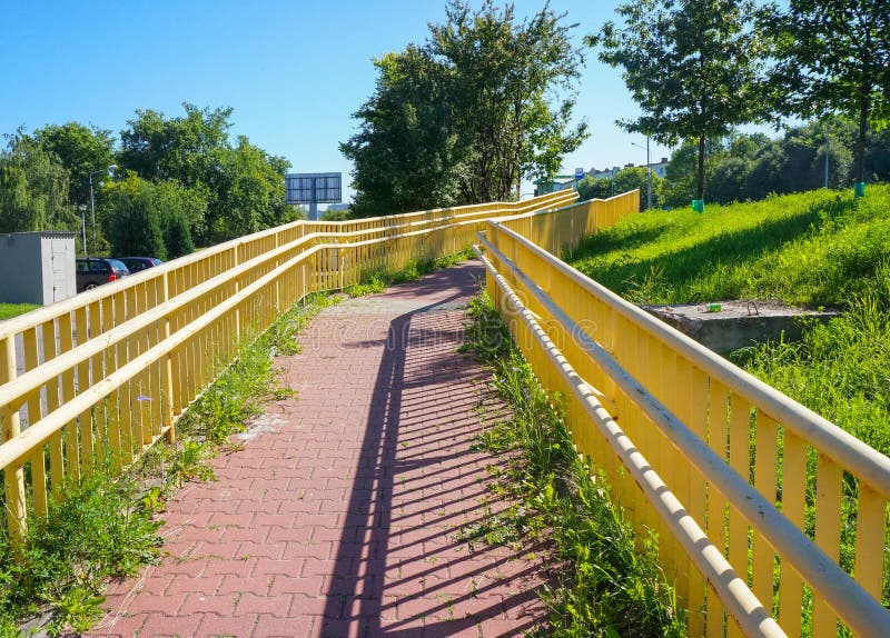 Ascending footpath stock image. Image of grass, barrier - 56280151