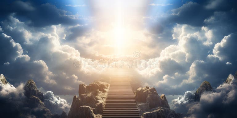 Ascending Glory the Christian Path To Paradise Stock Illustration ...