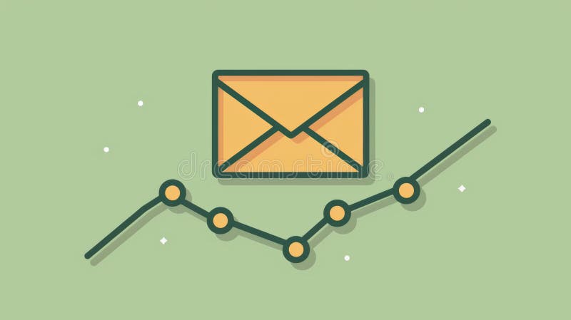 Ascending Line Graph Depicts Successful Email Marketing Growth with ...