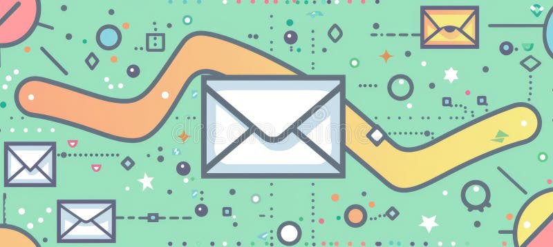 Ascending Line Graph with Email Icon at Peak Symbolizing Successful ...