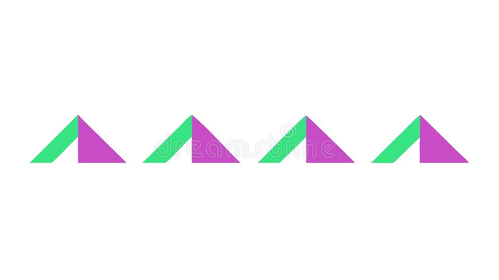 Ascending Triangle Sequence, Abstract Growth Pattern, Vector Design ...