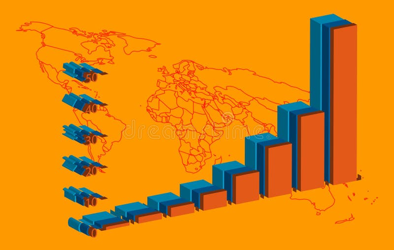 Ascending vector chart stock vector. Illustration of graph - 3301898