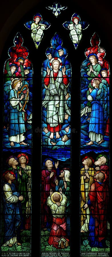 Ascensión De Jesus Christ (vitral) Imagen de archivo - Imagen de vivo ...