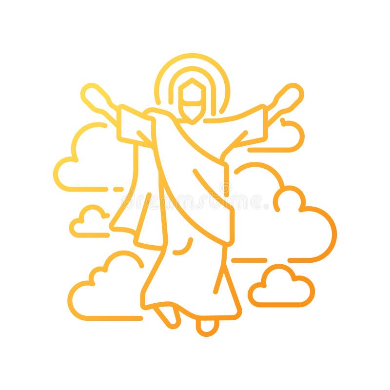 Ascension of Jesus Gradient Linear Vector Icon Stock Vector ... Ascension of Jesus Gradient Linear Vector Icon Stock Vector ...