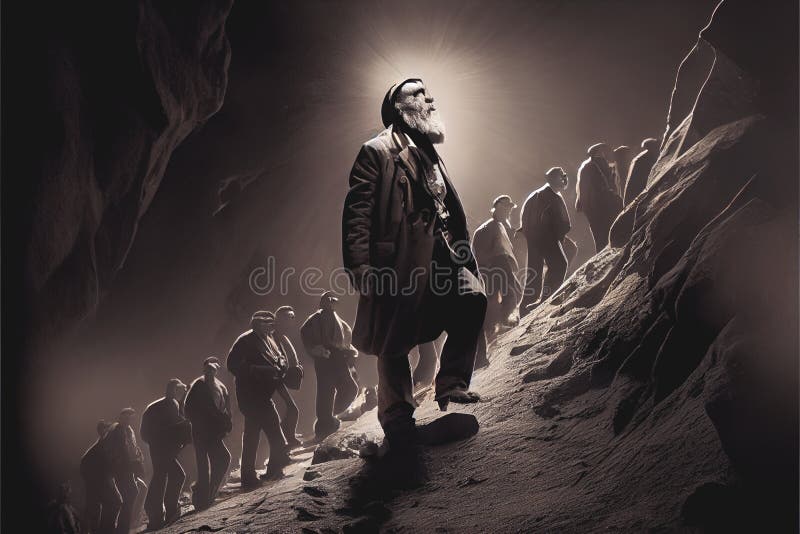 Ascent of Man with Charles Darwin Evolution Stock Illustration ...