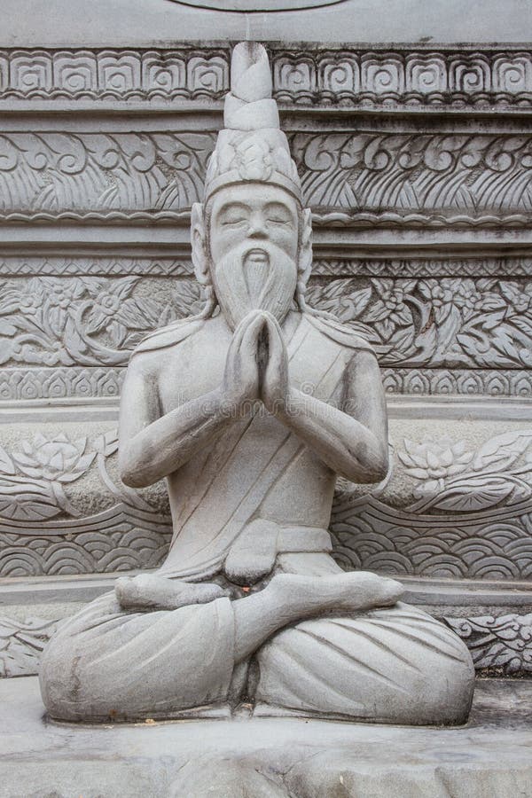 Ascetic Statue in Thai Style Molding Art, from Sement Stock Image ...