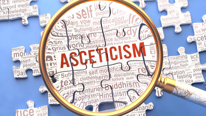 Asceticism and Related Ideas on a Puzzle Pieces. a Metaphor Showing ...