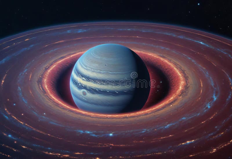 ASCII Art Style Illustration of Planet Over Blue Background Stock ...