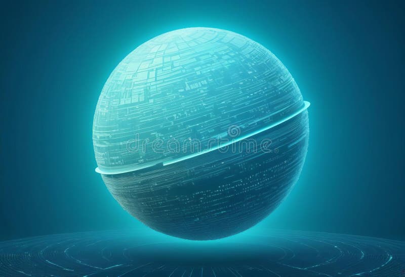 ASCII Art Style Illustration of Planet Over Blue Background Stock ...