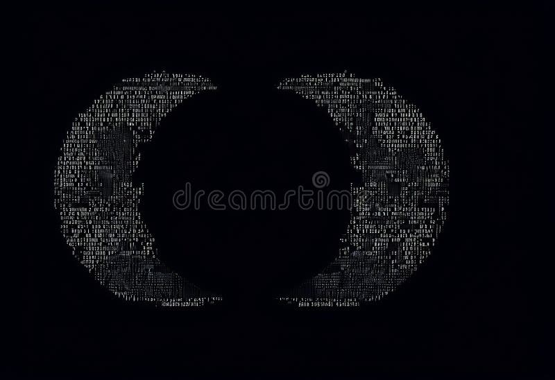 Ascii Art the Two Moons are Created Using only Text Characters F Stock ...