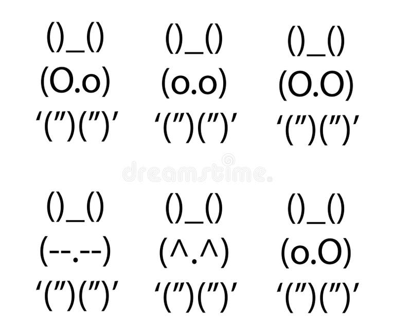 Ascii bunny stock illustration. Illustration of design - 14559561