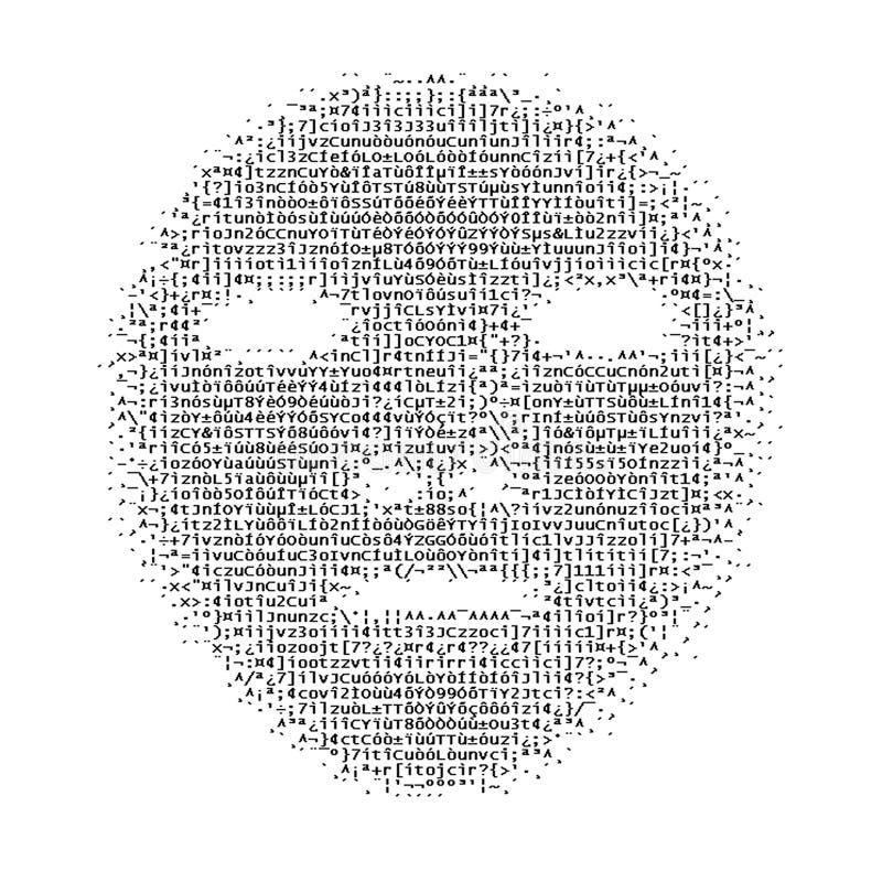 ASCII-Cara stock de ilustración. Ilustración de extractos - 1528033