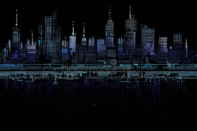 Cityscapes Ascii Representations Stock Illustrations – 2 Cityscapes ...