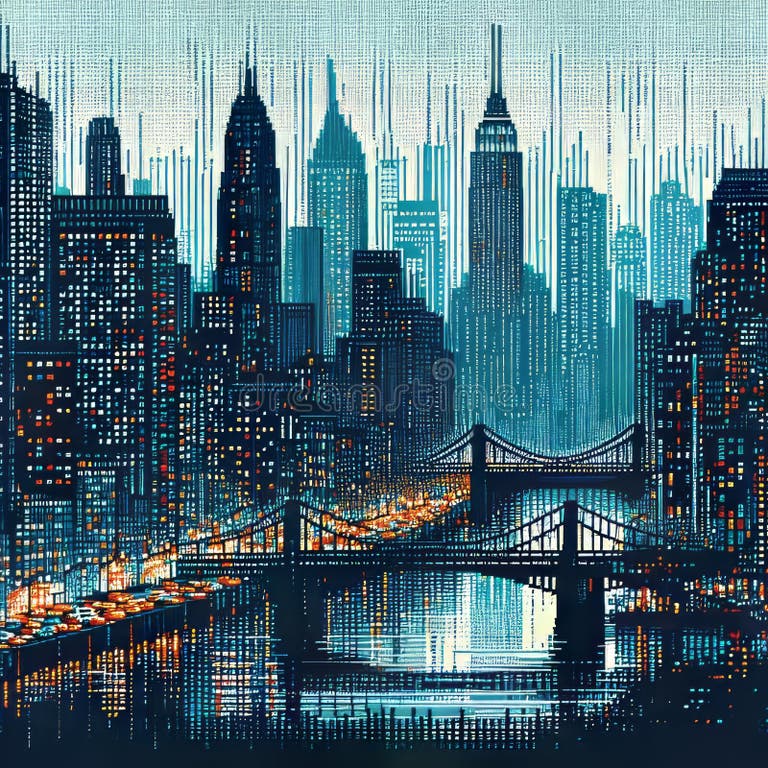 Cityscapes Ascii Representations Stock Illustrations – 2 Cityscapes ...