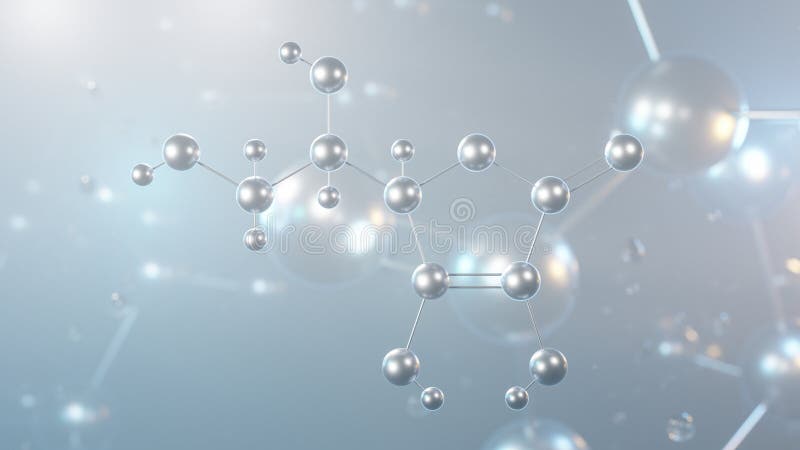 Ascorbic Acid Molecular Structure, 3d Model Molecule, Vitamin C ...