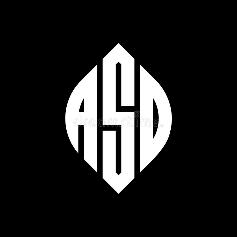 ASD Circle Letter Logo Design with Circle and Ellipse Shape. ASD ...