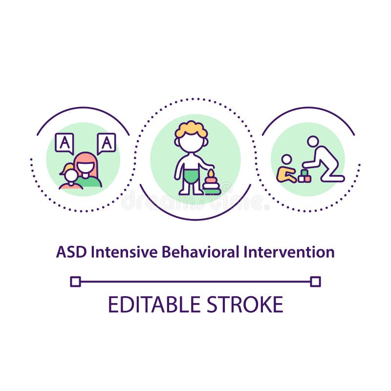 ASD Intensive Behavioral Intervention Concept Icon Stock Vector ...