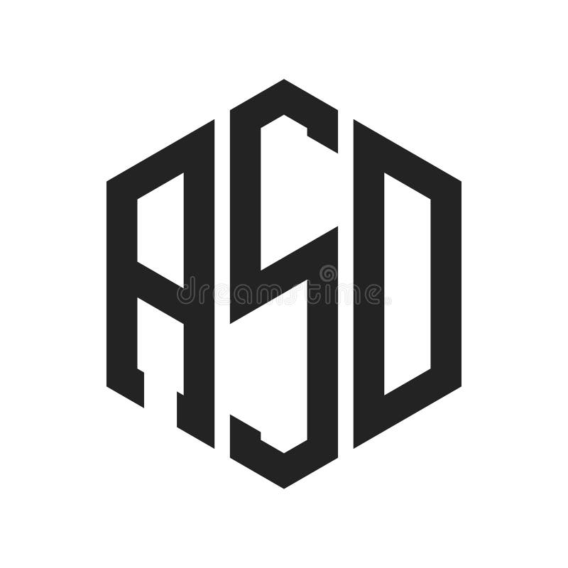 ASD Logo Design. Initial Letter ASD Monogram Logo Using Hexagon Shape ...