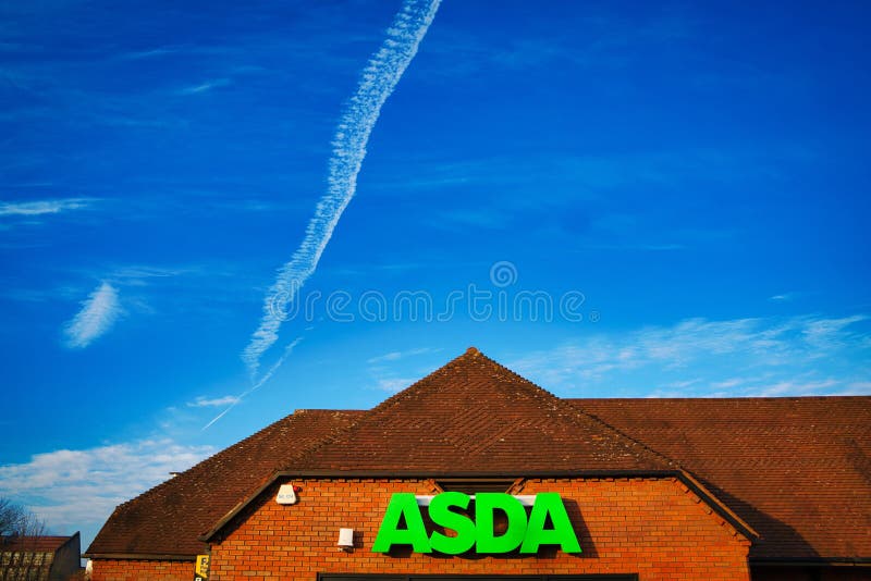 ASDA Logo at the Top of Building Editorial Photo - Image of building ...