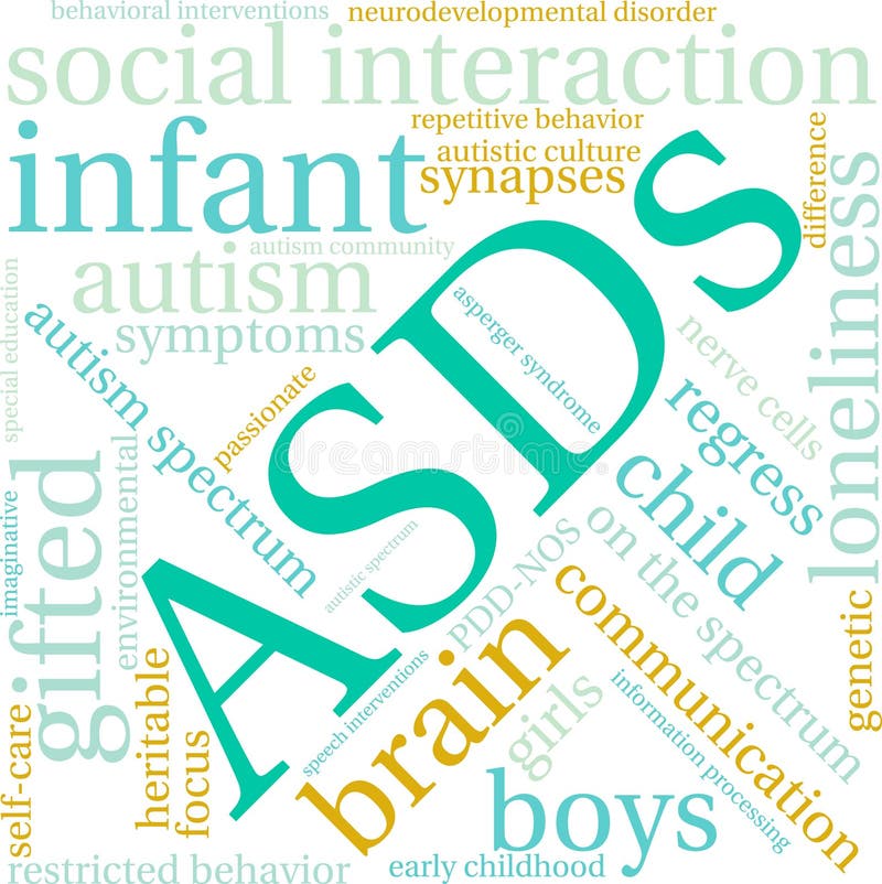 ASDs Word Cloud stock vector. Illustration of difference - 103077391