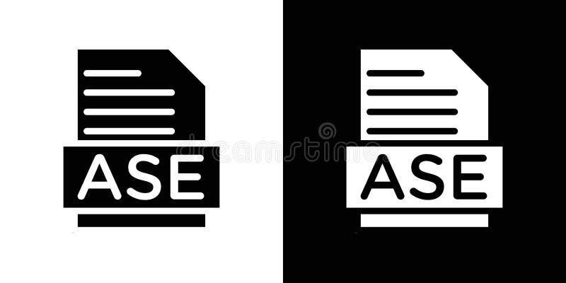 ASE File Document Icon Linear Logo Isolated Stock Illustration ...