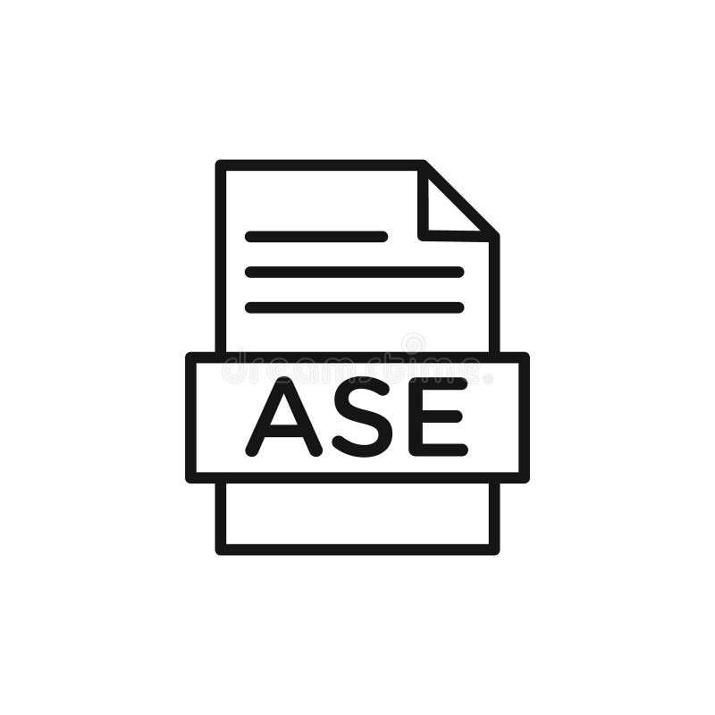 ASE File Document Logo Sign Vector Outline Stock Vector - Illustration ...