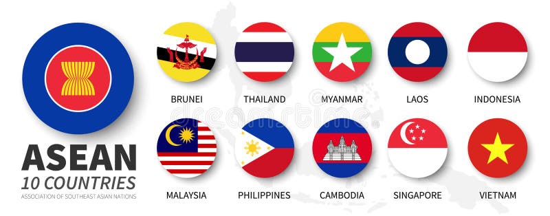 ASEAN . Association of Southeast Asian Nations . and Membership Flags ...