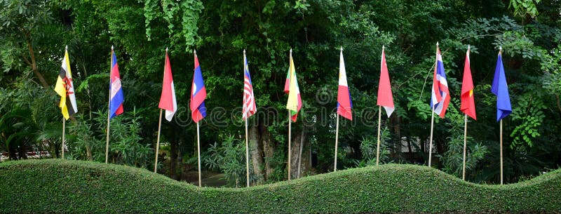 ASEAN Community, flag stock image. Image of asia, collection - 94967971