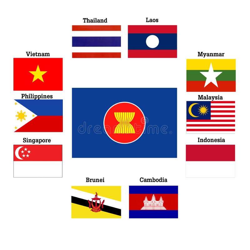 ASEAN countries stock illustration. Illustration of vietnam - 166247472