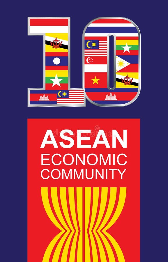 AEC Asean Economic Community World Map Stock Vector - Illustration of ...