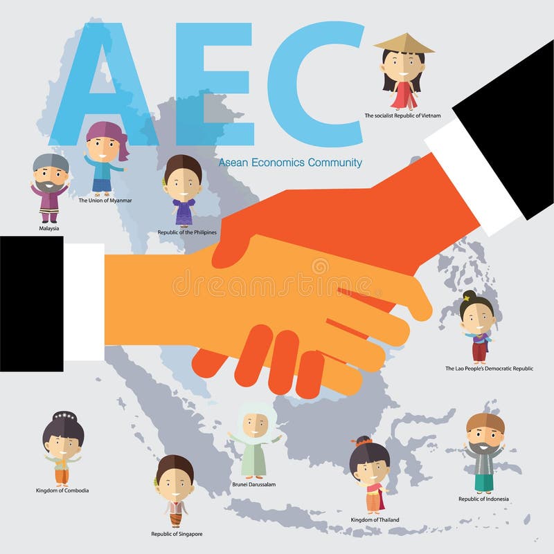 Asean Economics Community(AEC) Eps 10 Format Stock Vector ...