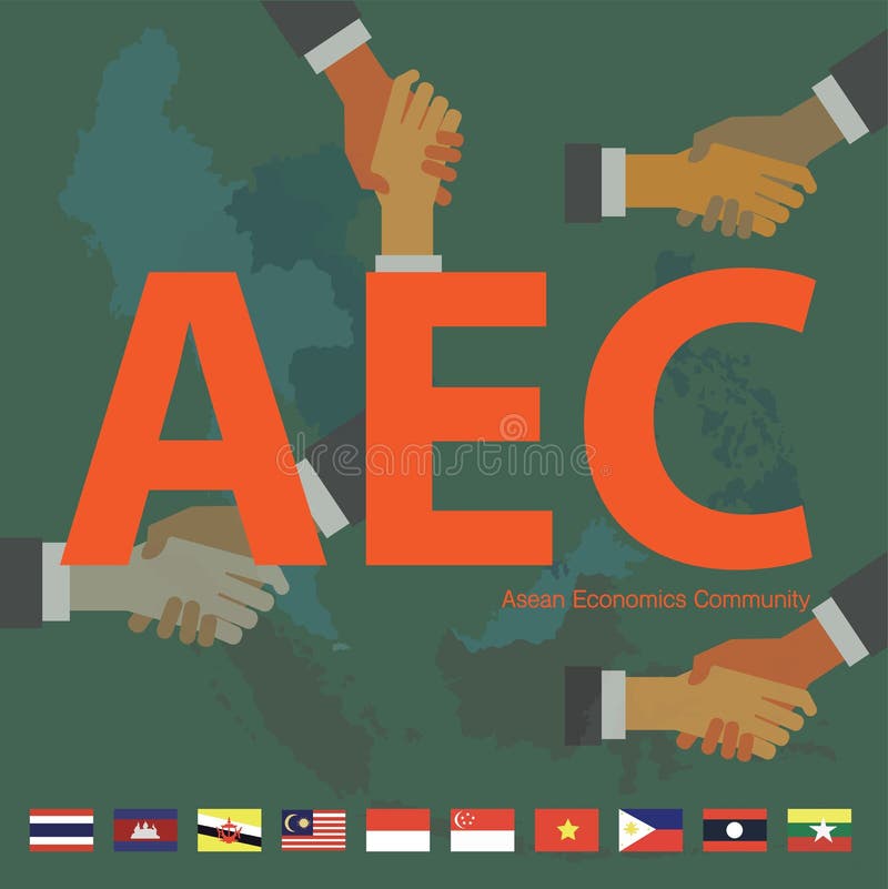 Asean Economics Community(AEC) Eps10 Format Stock Vector - Illustration ...
