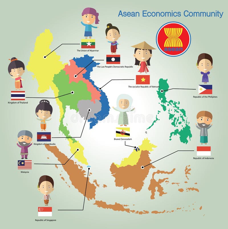 Cartoon Asean Vietnam Stock Illustrations – 112 Cartoon Asean Vietnam ...