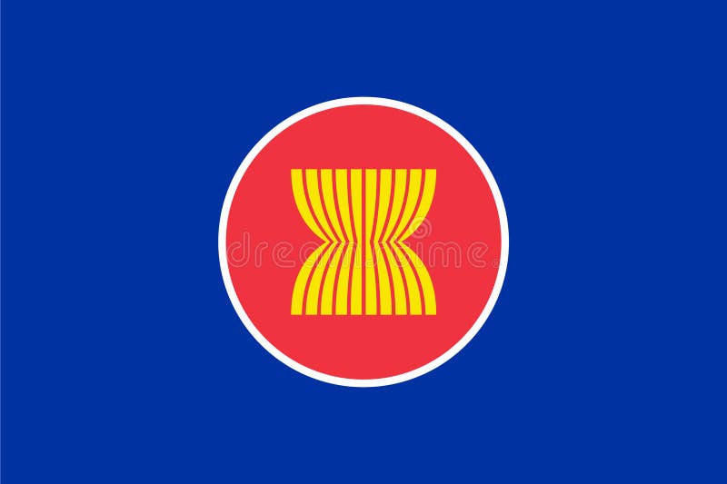 Asean flag stock illustration. Illustration of orange - 378353662